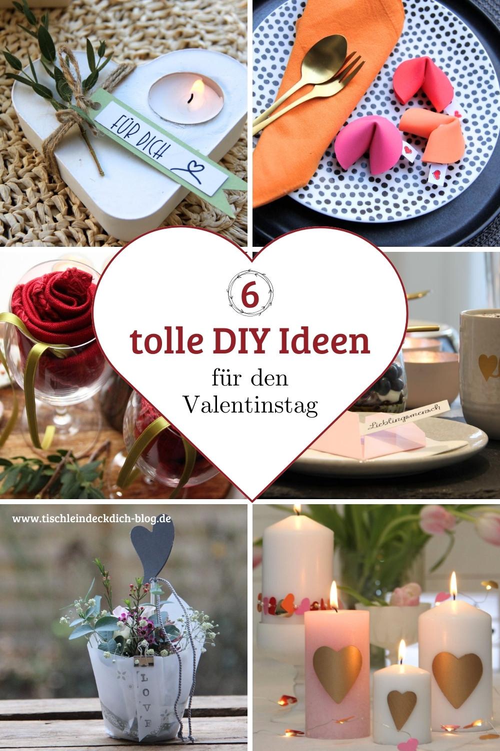 6 tolle DIY Ideen für den Valentinstag - Tischlein deck dich